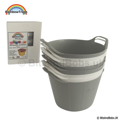 RAINBOW TRUG Mini-Tub® Grey and White Collection | Bits and Bobs UK