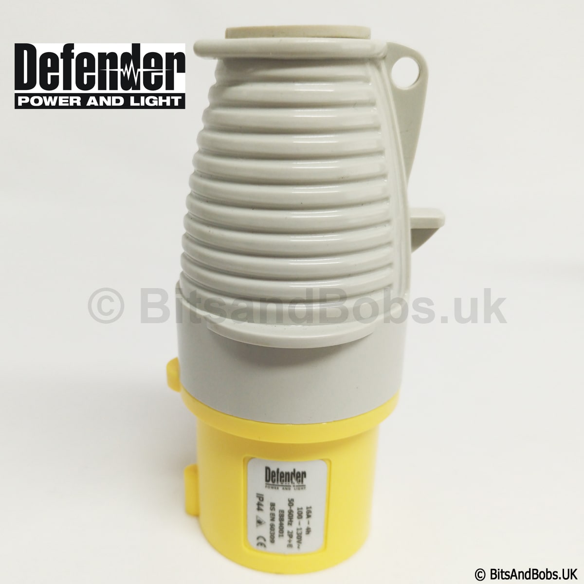 Defender 110V Yellow Plug 16A IP44 | Bits and Bobs UK