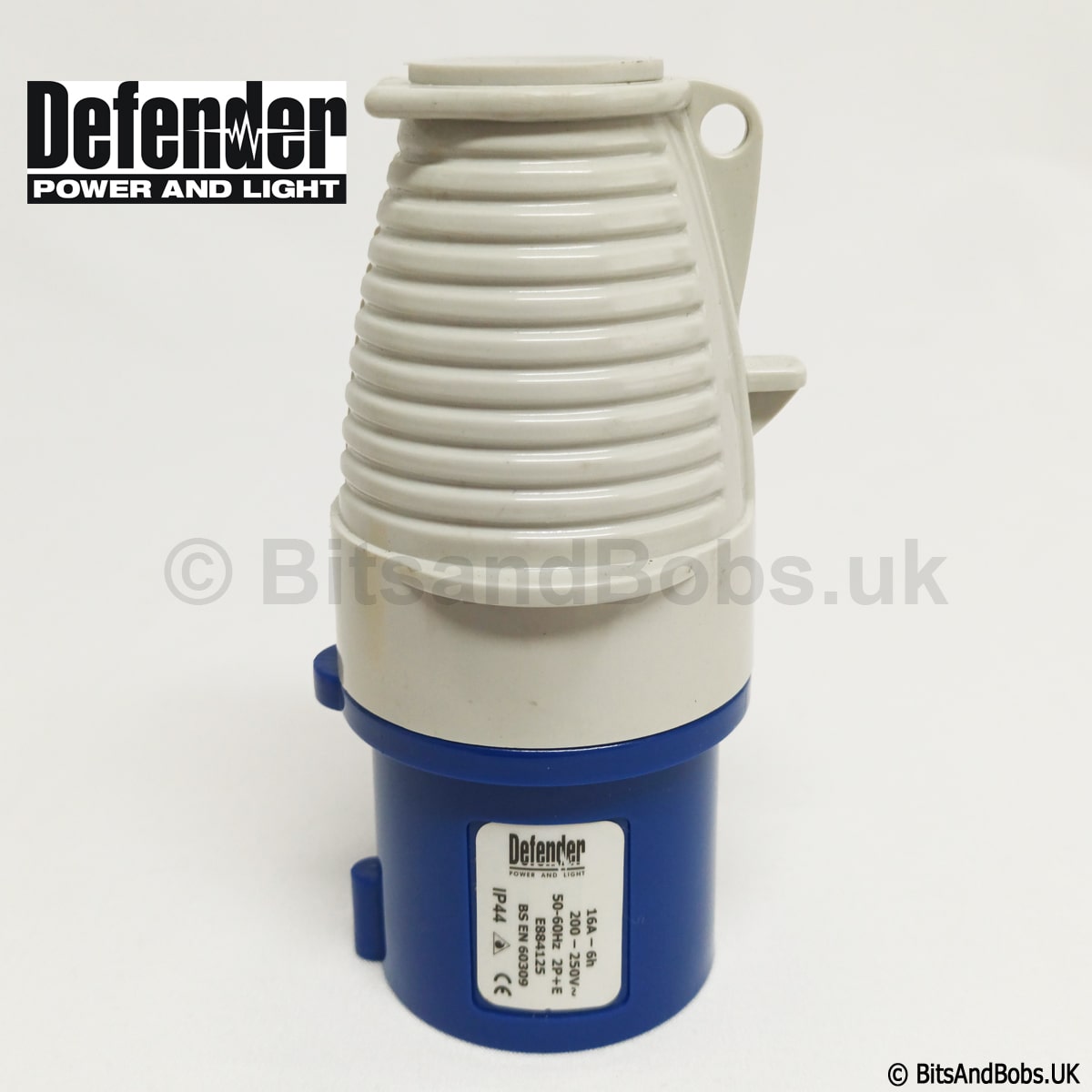 Defender 16A Plug Blue 240V IP44 | Bits and Bobs UK