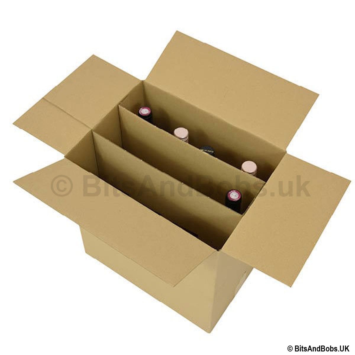12 Bottle Wine Boxes - Strong Double Wall | Bits and Bobs UK