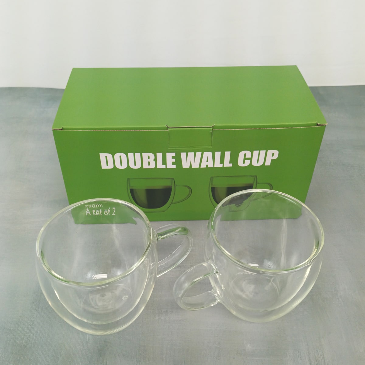 Double-Walled Borosilicate Glass Cup 250ml | Bits and Bobs UK